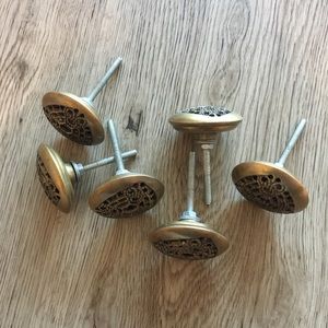 Anthropologie | Accessories | Anthropologie Mirrored Brass Knobs | Poshmark